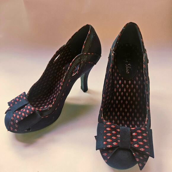 Ruby Shoo | Shoes | Ruby Shoo Navy Blue Bow Vamp High Heel Court Shoe ...